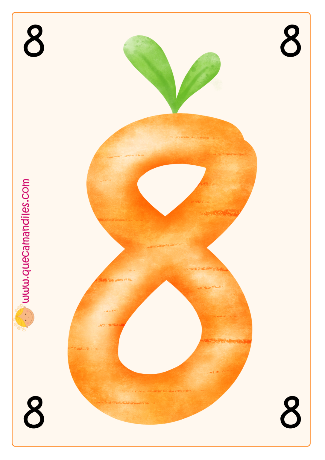 TARJETAS DE NÚMEROS DEL 0-10 CON TEMÁTICA DE ZANAHORIAS (recurso ...